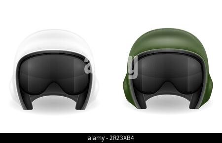modern pilot helmet for a fighter or combat helicopter vector ...