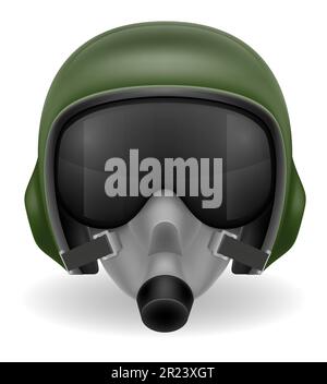 modern pilot helmet for a fighter or combat helicopter vector ...