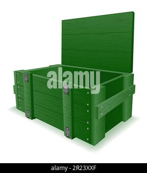 army wooden box for weapons and ammunition vector illustration isolated ...