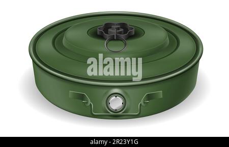 panzer tank military mine vector illustration isolated on white ...