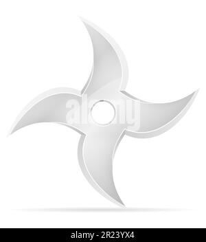 Shuriken icon. Ninja weapon. Samurai equipment. Cartoon style. Clean ...