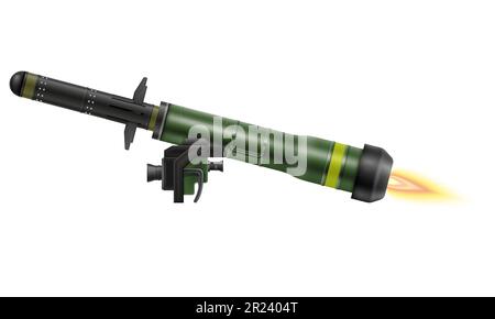 hand portable missile system vector illustration isolated on white ...