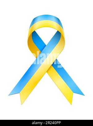 ukrainian ribbon in yellow blue colors according to the color of the ...