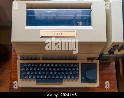 Old telex machine Stock Photo - Alamy