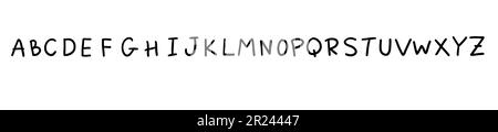 Irregular shapes black english latin abc alphabet font A to Z. Vector ...