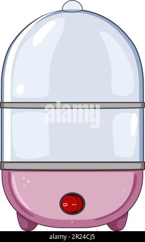 electric egg cooker cartoon vector illustration Stock Vector Image ...