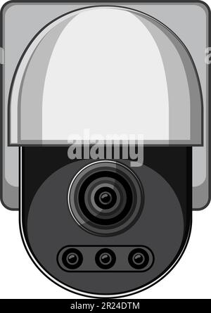 protection ip camera cartoon vector illustration Stock Vector Image ...