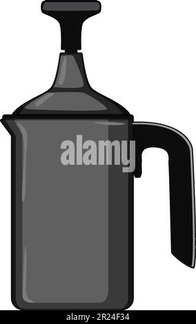 equipment milk frother cartoon vector illustration Stock Vector Image ...