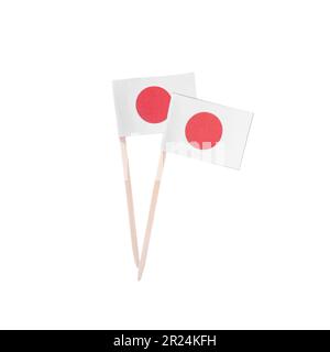 Small national flags of the Japan on a white background Stock Photo - Alamy