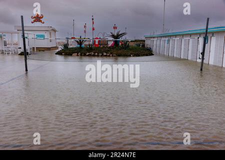 Rimini, Italy. 17th May, 2023. RIMINI - Damage after the flood ...