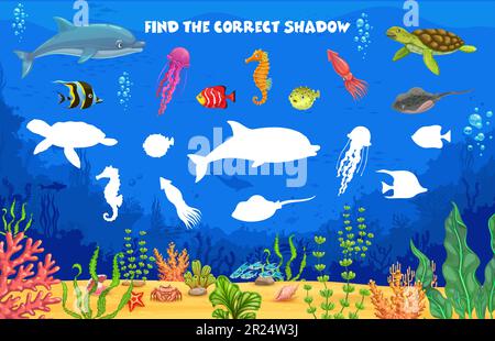 Tropical shadow matching activity for children. Preschool jungle puzzle ...
