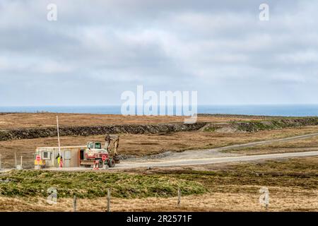 The development site for the Saxavord Space Port on Lamba Ness, Unst ...