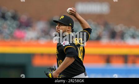Pittsburgh Pirates relief pitcher Yohan Ramirez delivers during a ...