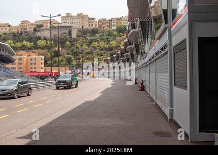Monaco, Monaco, April 22nd 2023:- The Pit lane of the Monaco Grand Prix ...