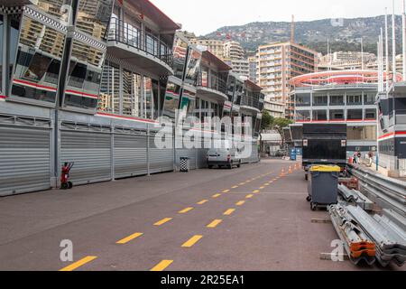 Monaco, Monaco, April 22nd 2023:- The Pit lane of the Monaco Grand Prix ...