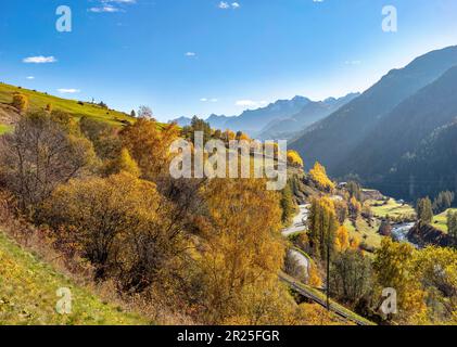 The Inn valley *** Local Caption *** Lavin - Guarda, , Switzerland ...