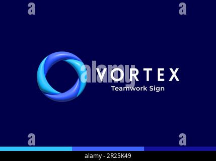 Inflated 3D Vector Loop Circle Abstract Vector Logo Template. Modern ...