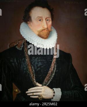 Sir John Hawkins, Unknown artist, 1581 Stock Photo - Alamy