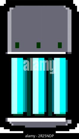 cell aa battery charger game pixel art vector illustration Stock Vector ...