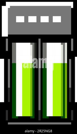 cell aa battery charger game pixel art vector illustration Stock Vector ...