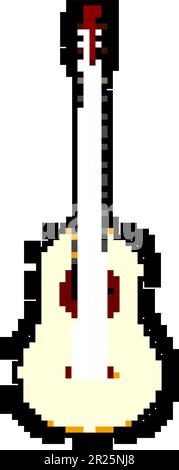 concert acoustic guitar game pixel art vector illustration Stock Vector ...