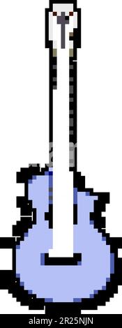 concert acoustic guitar game pixel art vector illustration Stock Vector ...