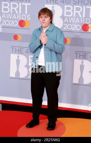 Lewis Capaldi attends The BRIT Awards 2020 at The O2 Arena in London ...