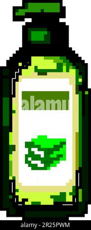 green aloe vera cosmetic game pixel art vector illustration Stock ...
