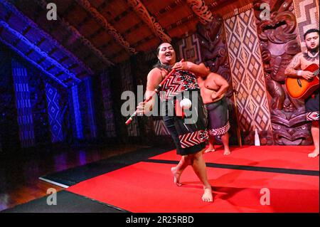 Powhiri, the traditional Māori welcome dance Stock Photo - Alamy