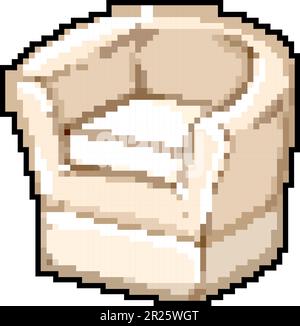 interior armchair chair game pixel art vector illustration Stock Vector ...