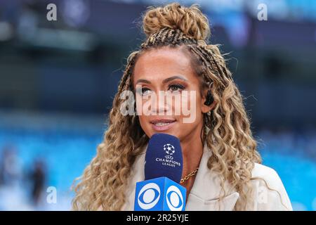 Kate Abdo gives an interview the UEFA Champions League Semi-Final ...