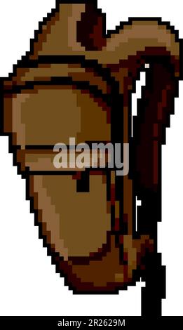 outdoor backpack camp game pixel art vector illustration Stock Vector ...