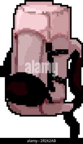 outdoor backpack camp game pixel art vector illustration Stock Vector ...