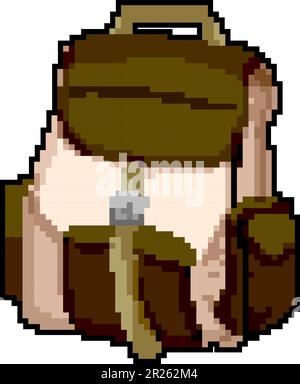 outdoor backpack camp game pixel art vector illustration Stock Vector ...