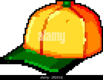 template baseball cap game pixel art vector illustration Stock Vector ...