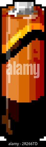 alkaline battery energy game pixel art vector illustration Stock Vector ...