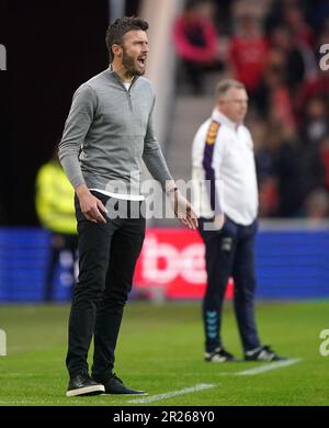 Michael Carrick manager of Middlesbrough reacts during the Sky Bet ...