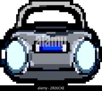 recorder boombox audio game pixel art vector illustration Stock Vector ...