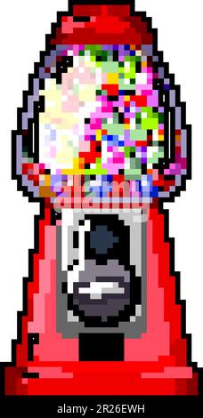 gumball bubblegum machine game pixel art vector illustration Stock ...