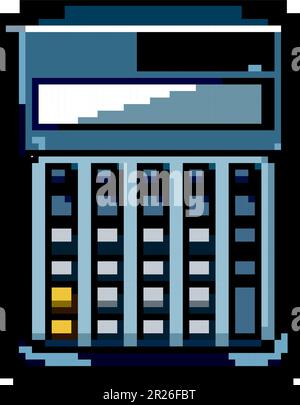 calculate calculator device game pixel art vector illustration Stock ...