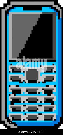call button phone game pixel art vector illustration Stock Vector Image ...
