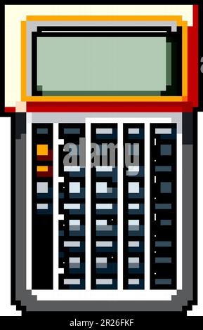 accounting calculator device game pixel art vector illustration Stock ...