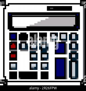 finance calculator device game pixel art vector illustration Stock ...