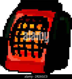 fire heater gas game pixel art vector illustration Stock Vector Image ...