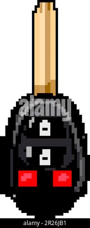 alarm car key game pixel art vector illustration Stock Vector Image ...