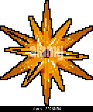 gold christmas star game pixel art vector illustration Stock Vector ...