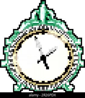 antique clock vintage game pixel art vector illustration Stock Vector ...