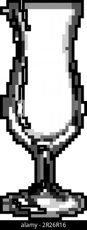 martini cocktail glasses game pixel art vector illustration Stock ...