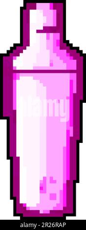 bartender cocktail shaker game pixel art vector illustration Stock ...