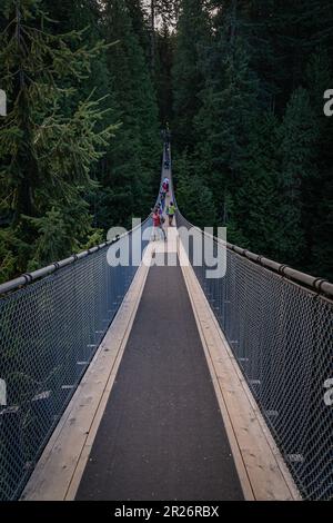 Capilano Bridge, a structure spanning the Capilano River, in the North ...